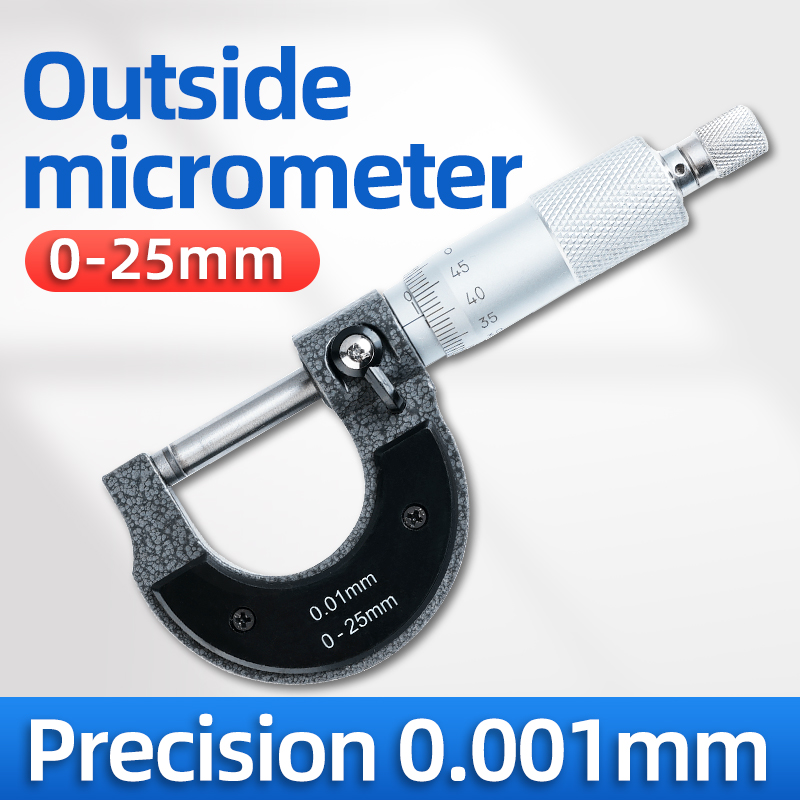 Precise Gauge Micrometer 0-25mm 0.001mmOutside Met... – Grandado