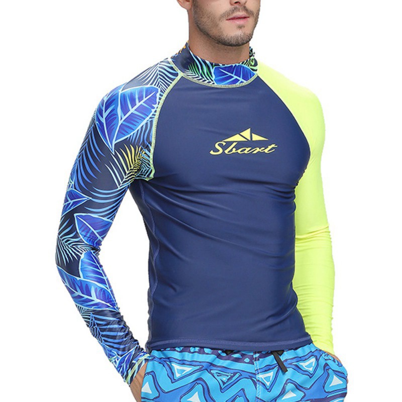 Men Long Sleeved Swimwear Rash Guard Shirt Wakeboa... – Grandado