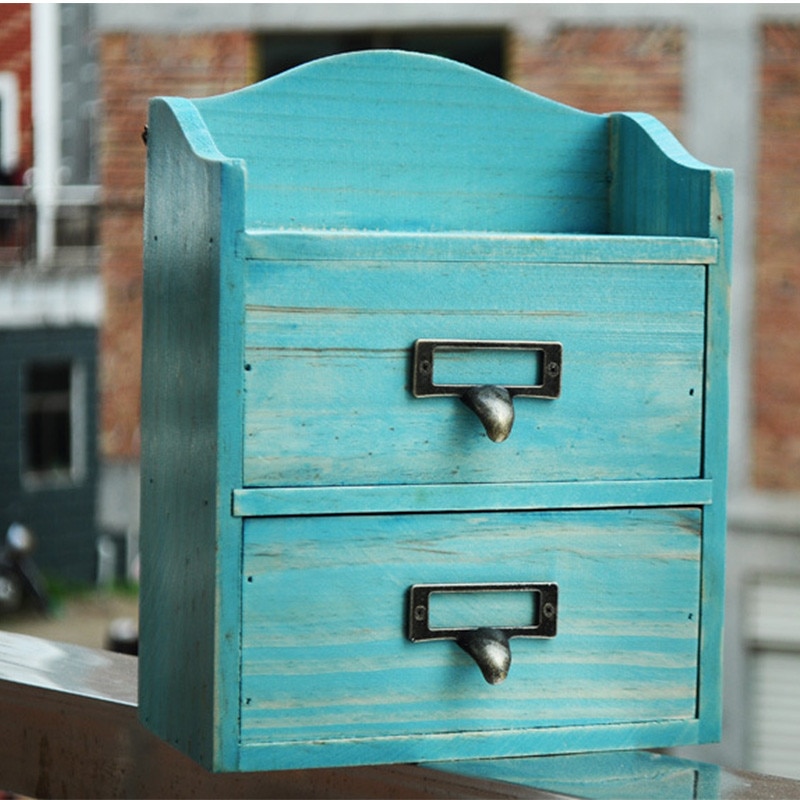 Wooden Craft Handmade Wood Storage Drawer Home Dec... – Grandado