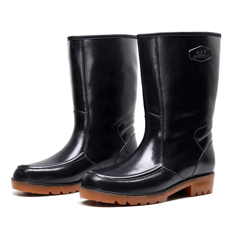 Rouroliu Men Non-Slip Work Water Boots Waterproof ... – Vicedeal