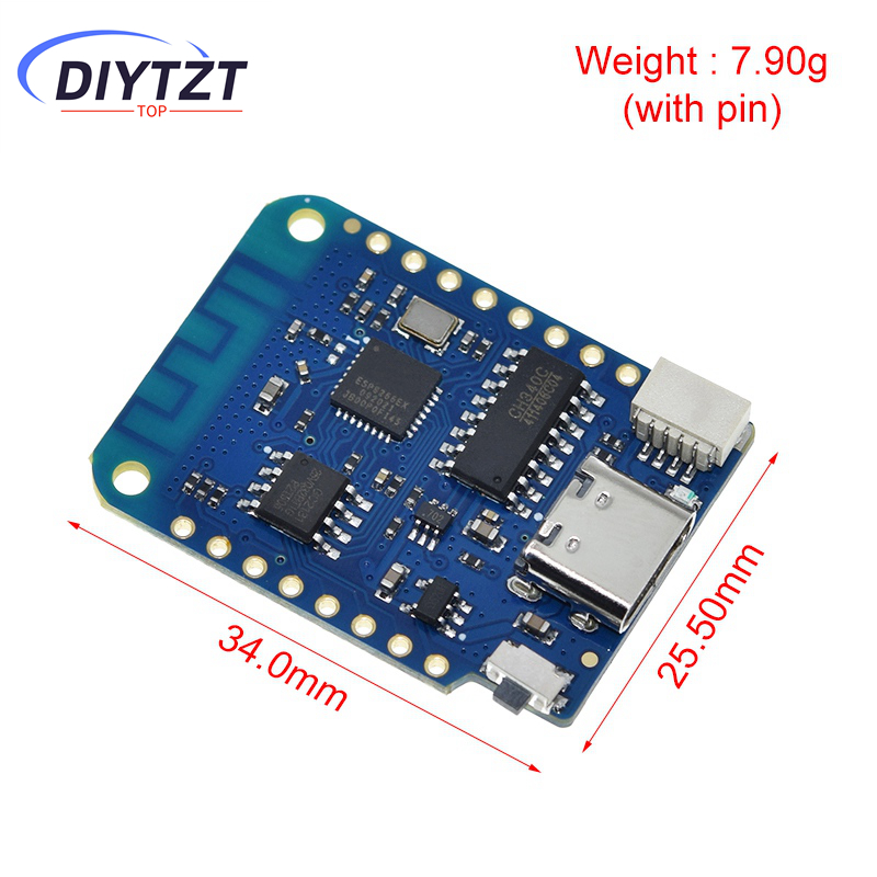 DIYTZT WEMOS D1 Mini V4.0.0 TYPE-C USB WIFI Intern... – Grandado