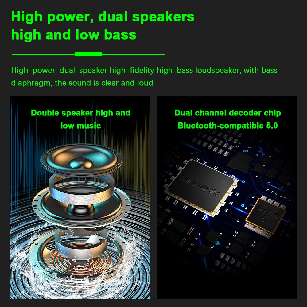 Camason wireless Bluetooth speaker subwoofer outdo... – Grandado