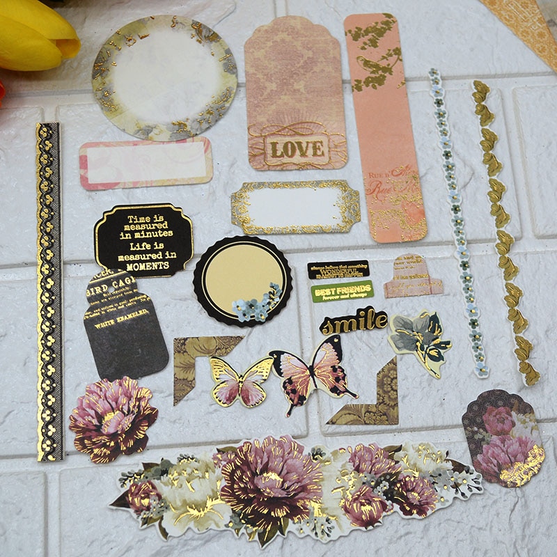 23 Rustic flower borders tag Letters Die cut piece... – Grandado