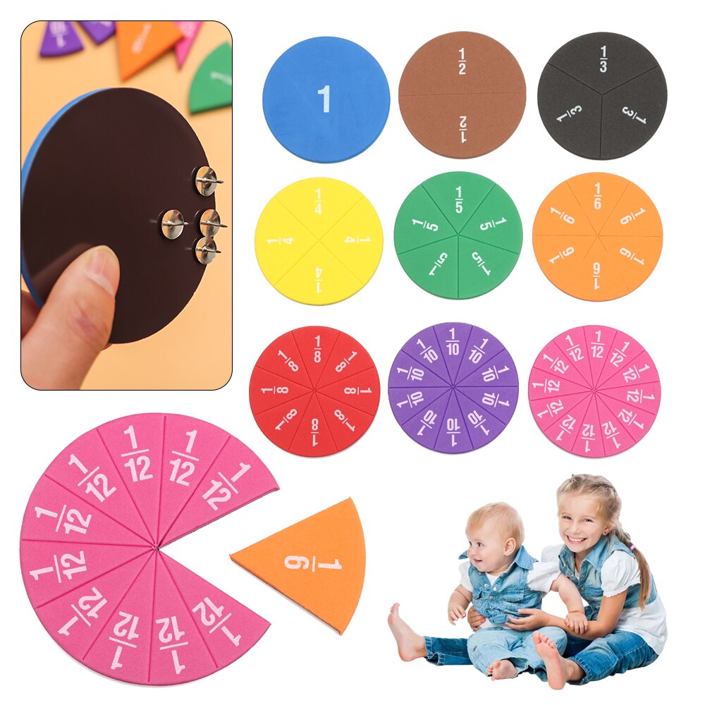 9 Sheets (Total 51 Pcs) Magnetic EVA Circular Numb... – Grandado