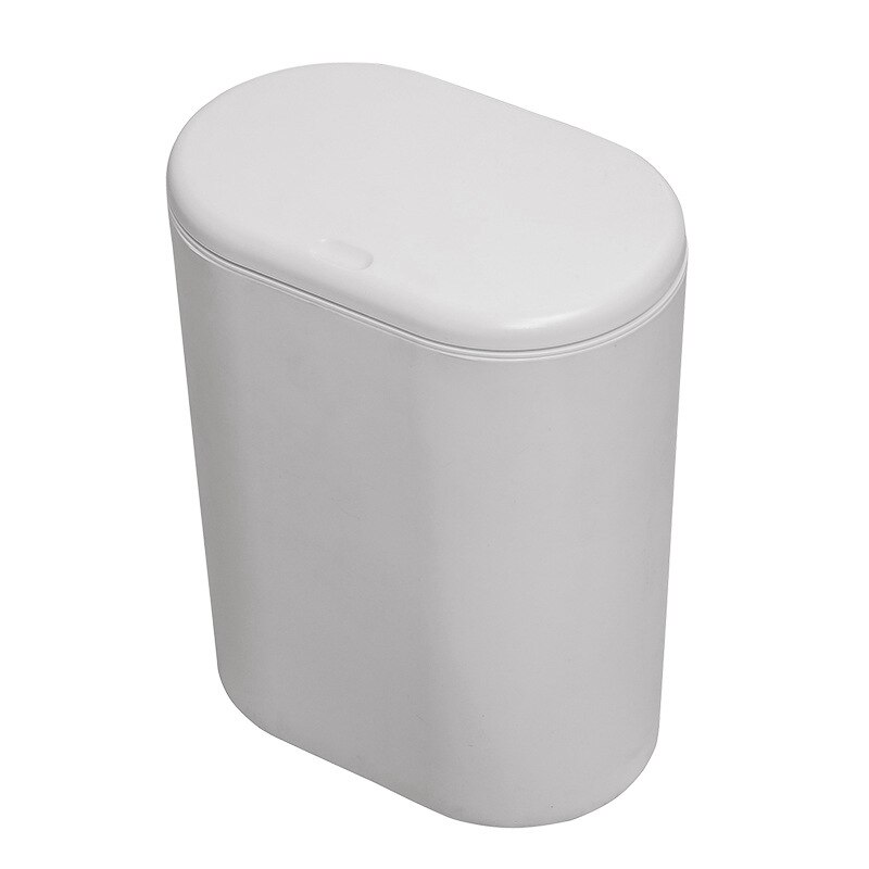 Oval Plastic Trash Can Pressing Type Trash Bin Dus... – Vicedeal