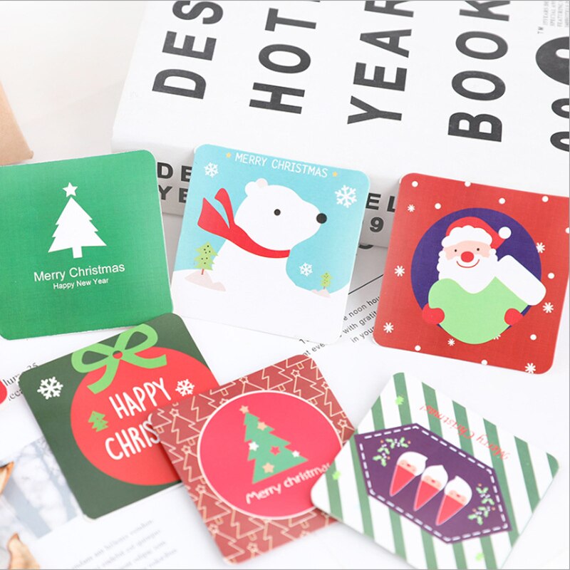 100pcs Merry Christmas Mini postcard Year Wedding ... – Grandado