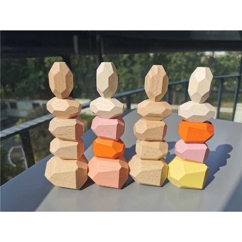 Children Wooden Gems Handicraft UnPaint Nordic Woo... – Grandado