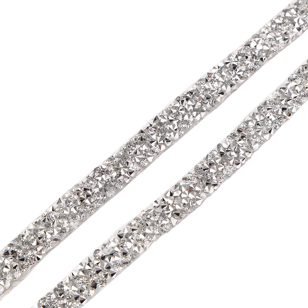 10 Yards Silver Bling Wrap Crystal Ribbon Jewel St... – Grandado