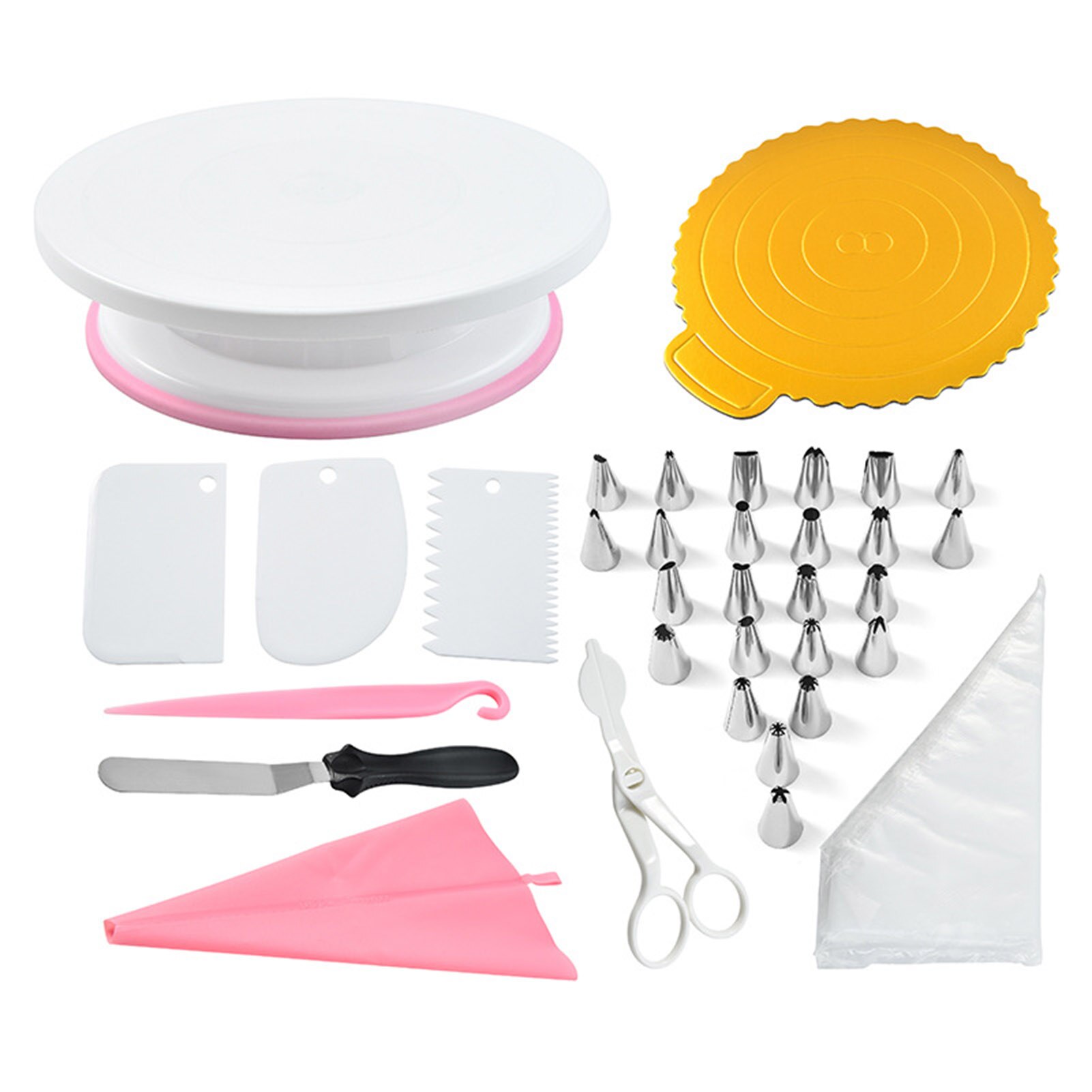 DIY Cake Turntable Set Decorating Pastry Baking 35... – Grandado