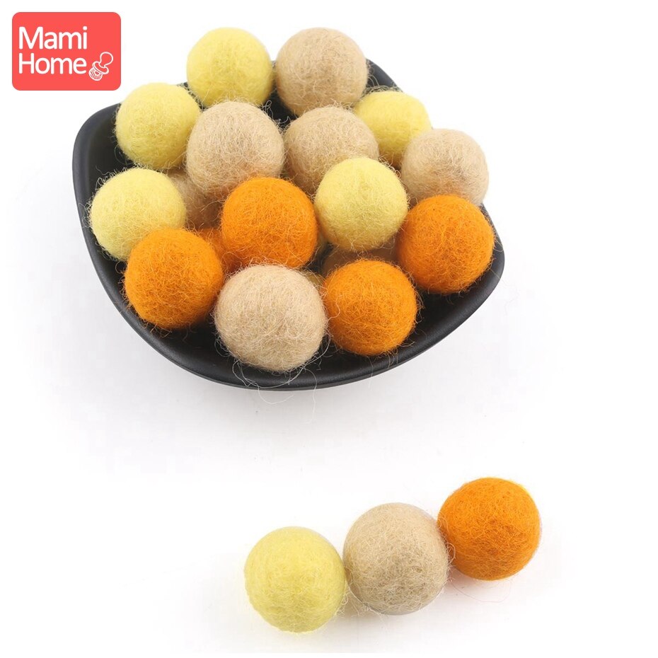 25pc Wool Balls Coloiful Beads Christmas DIY Craft... – Vicedeal