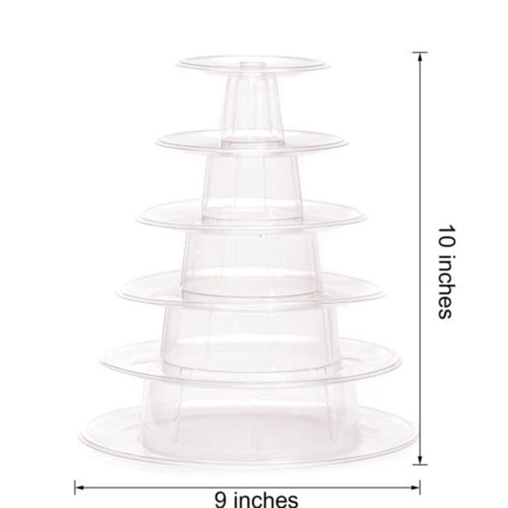 6 Tier Macaroon Pyramid Macaron Tower Display Stan... – Grandado