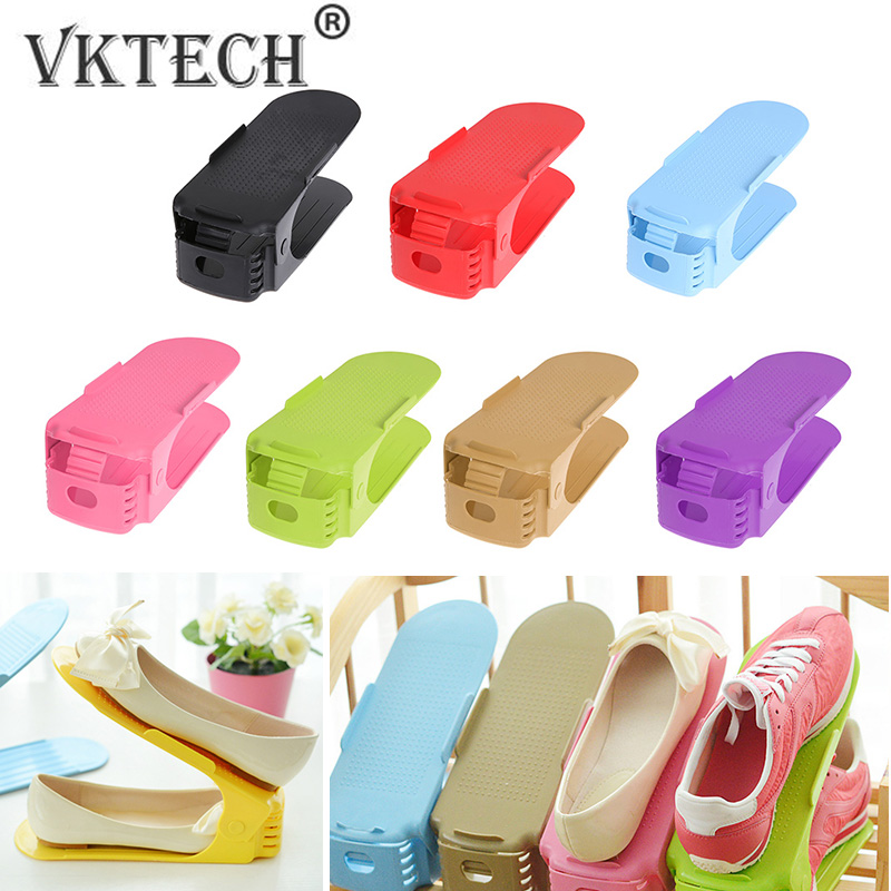 Double Shoe Rack Adjustable Slipper Organizer Shoe... – Grandado
