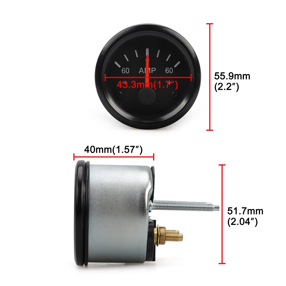 2 "52mm VOD Auto 60-0-60 Amperemeter Pointer AMP M... – Grandado