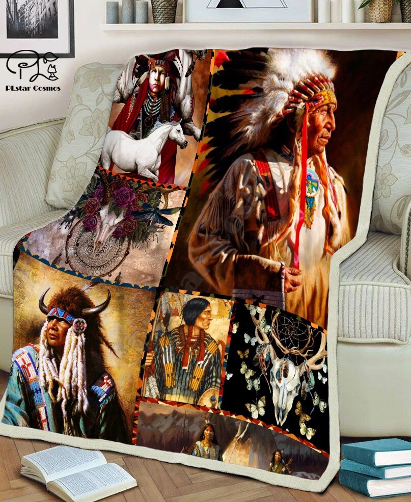 Native Chief Hooded Blanket 3D full printed Wearab... – Vicedeal