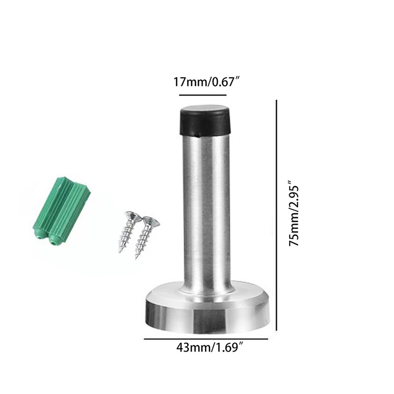 1pc Wall Mounted Projecting Door Stop Metal Doorst... – Grandado