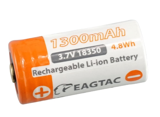 EAGTAC 18350 1300mAh 3.7V Protected Li-ion Battery... – Vicedeal
