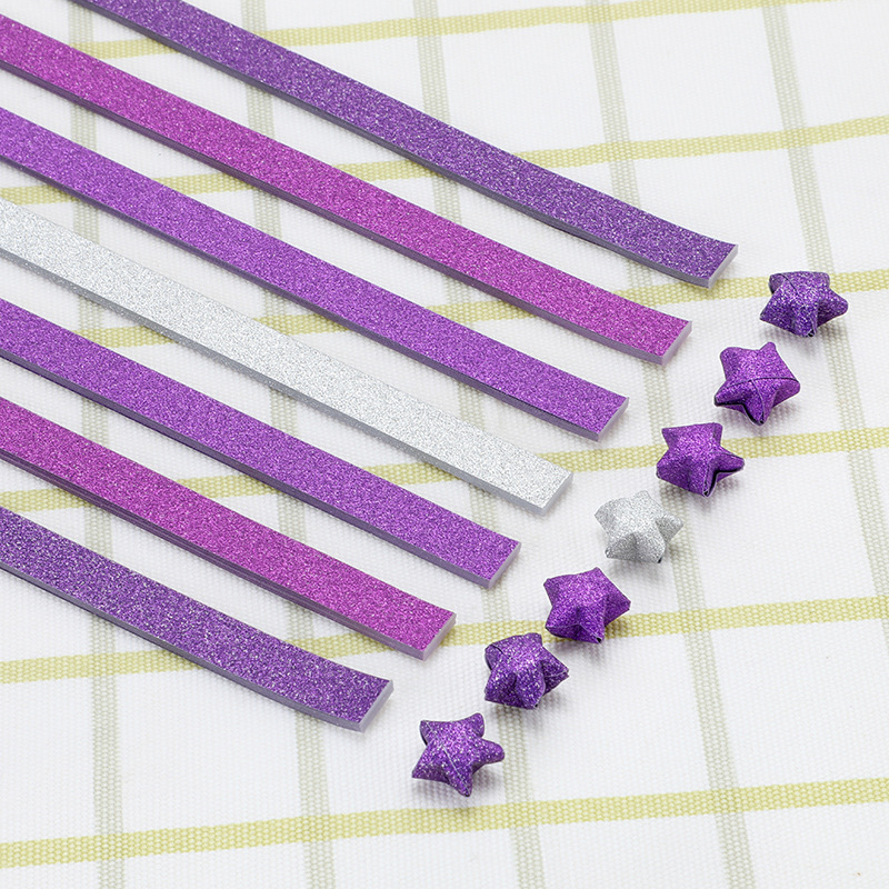135 Sheets Origami Stars Papers Strips Glitter Luc... – Grandado