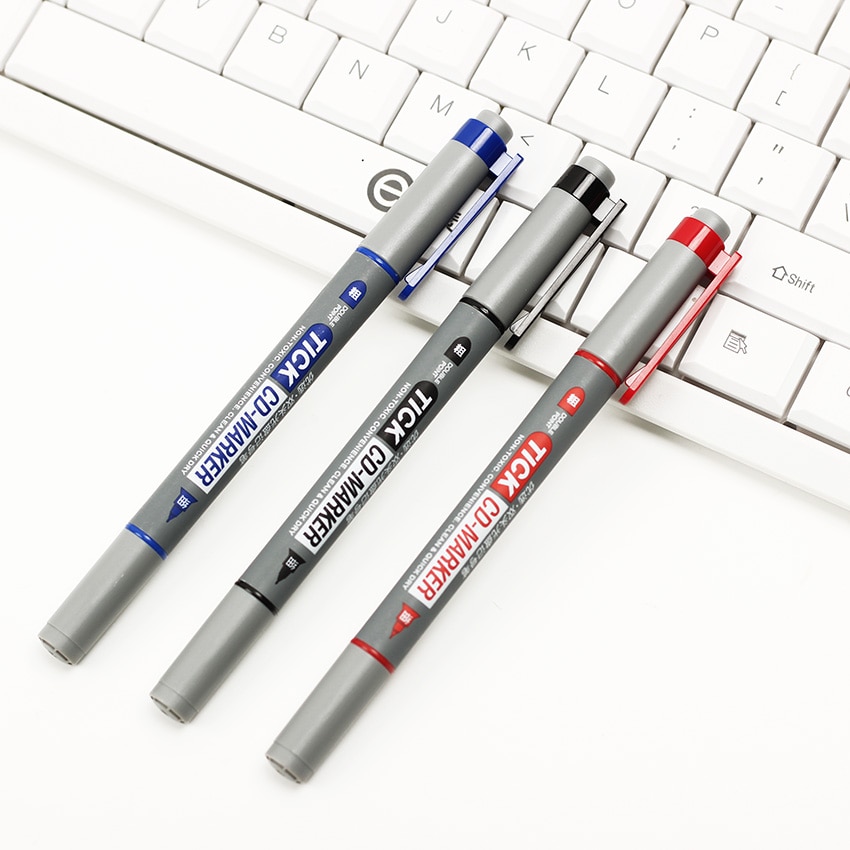 Twin Tip Permanente Markers Fijne Punt Blauw Rode ... – Vicedeal