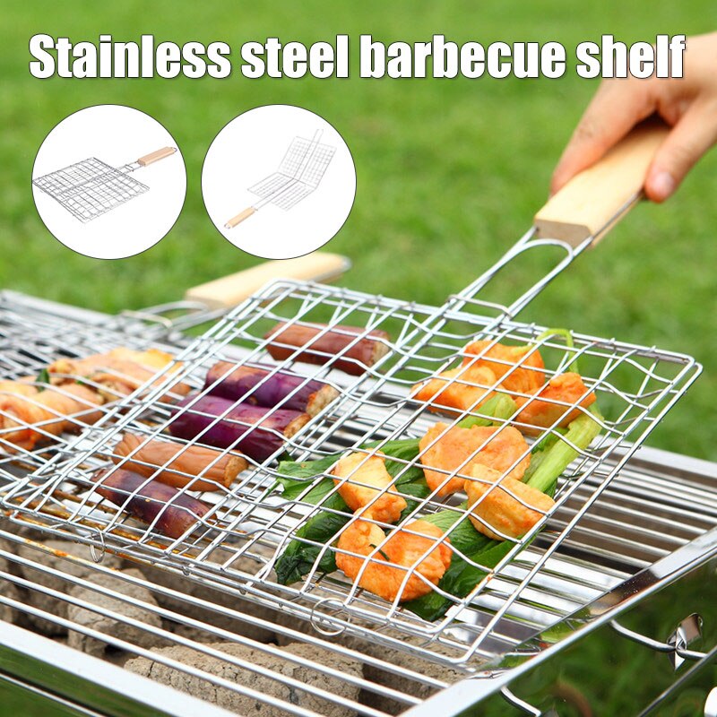 Square Kebab Barbecue Baskets Portable Iron Barbec... – Grandado