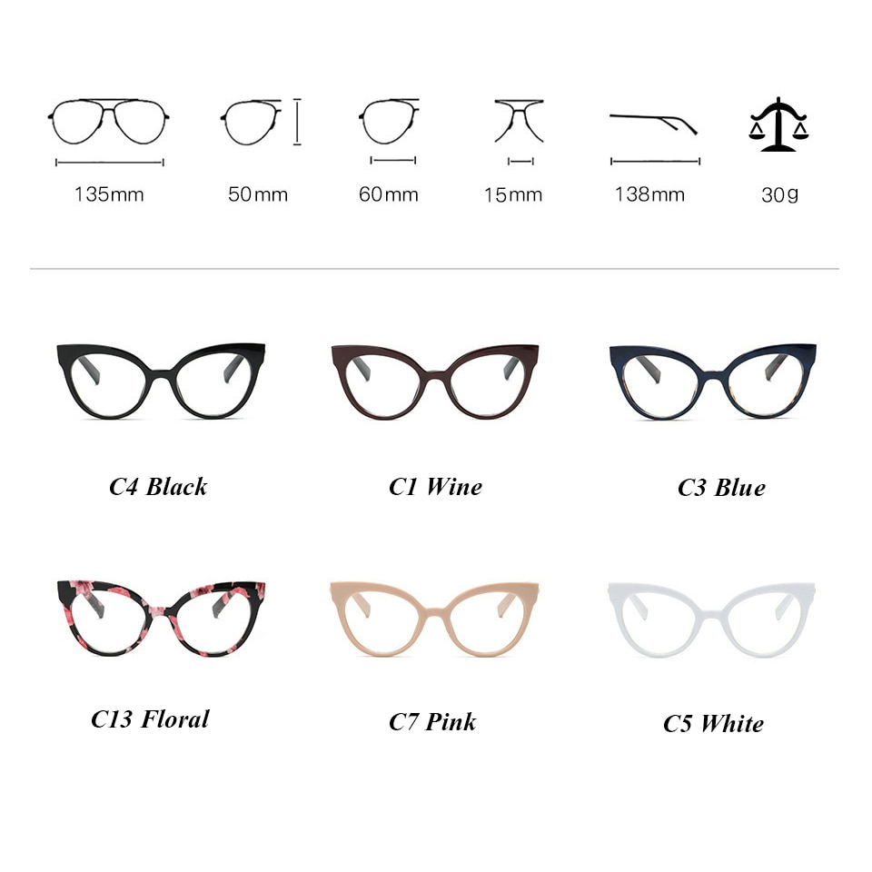 mimiyou Modern Cat Eye Eyewear Women Optical Clear... – Grandado