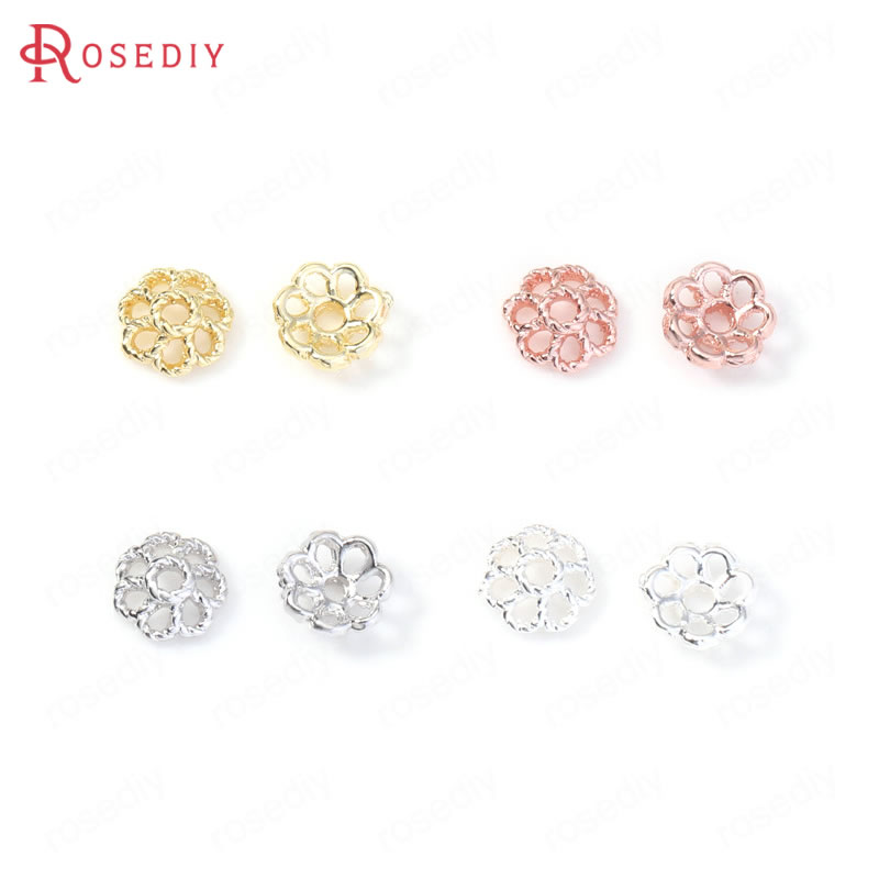 20PCS 8MM 24K Gold Color Silver Color Rose Gold Co... – Grandado