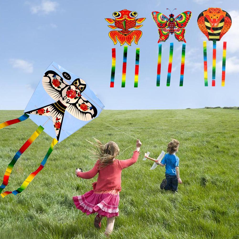 Butterfly Kite With Handle Line Children'S Kite Fl... – Grandado