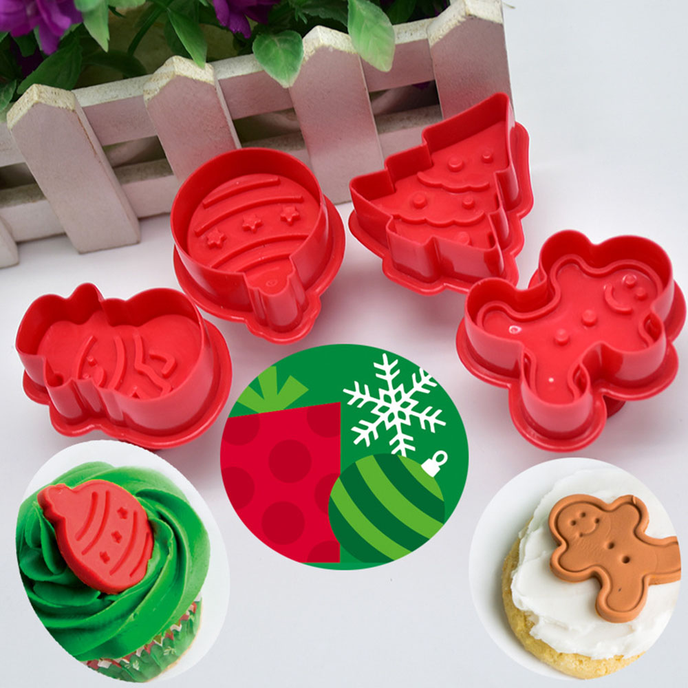 4pcs Biscuit Mold 3D Cookie Plunger Cutter Pastry ... – Grandado