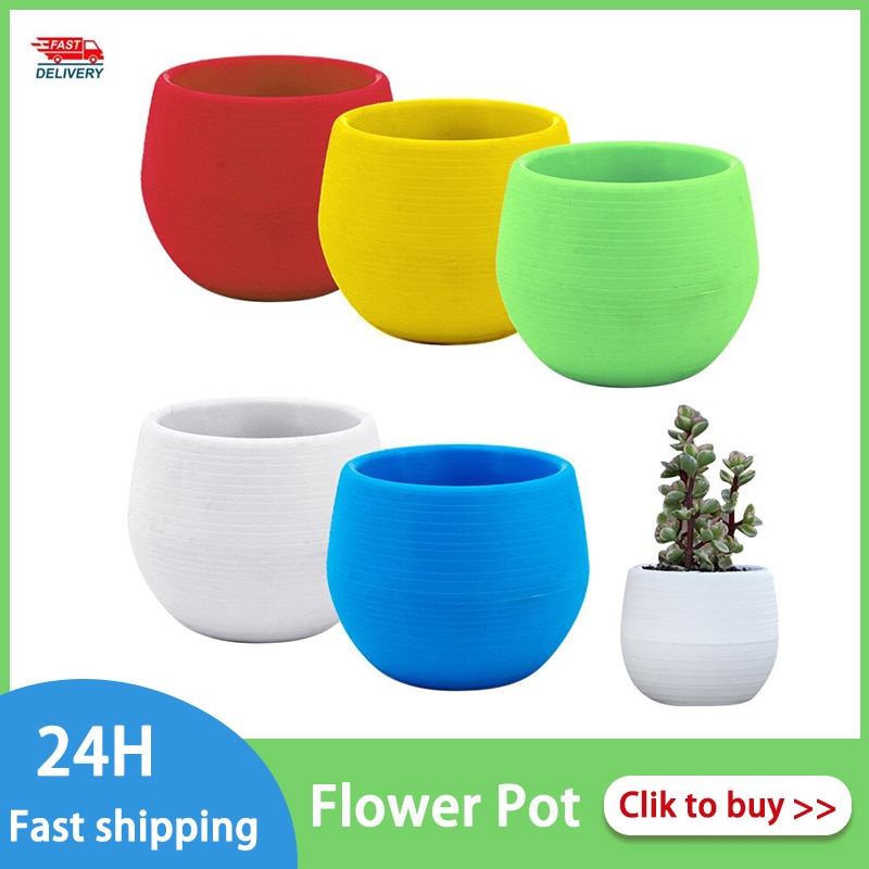 1Pcs Mini Round Plastic Flower Pot Succulent Plant... – Grandado