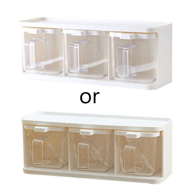 Spice box with lid storage container transparent h... – Grandado