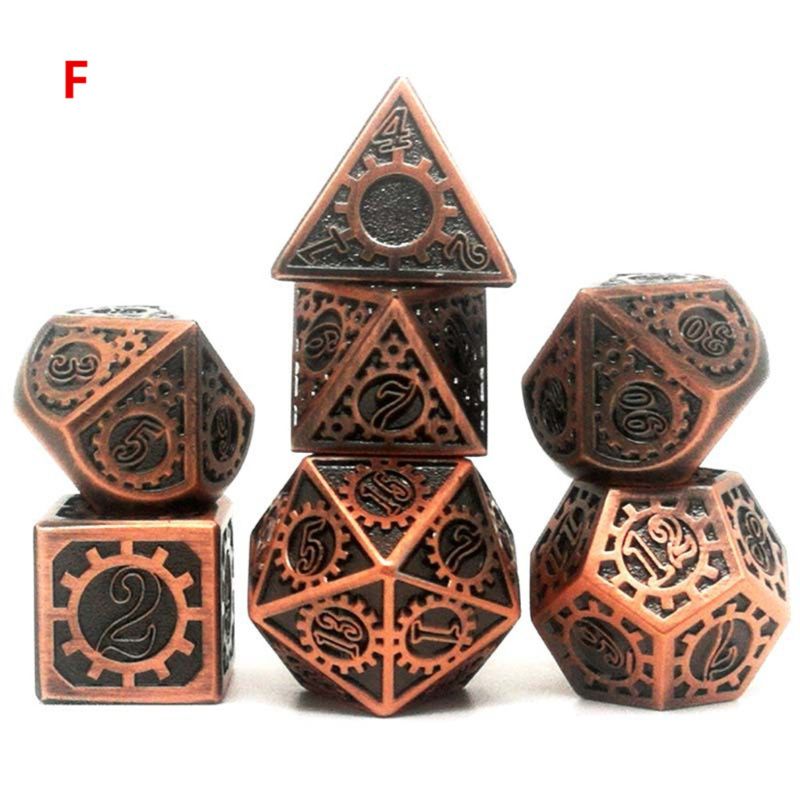 Metal Dice Set Dnd Board Game 7Pcs Polyhedrale Dob... – Vicedeal