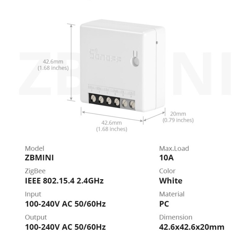 SONOFF Mini Zigbee DIY Smart Switch ZBMINI 2-Weg F... – Grandado