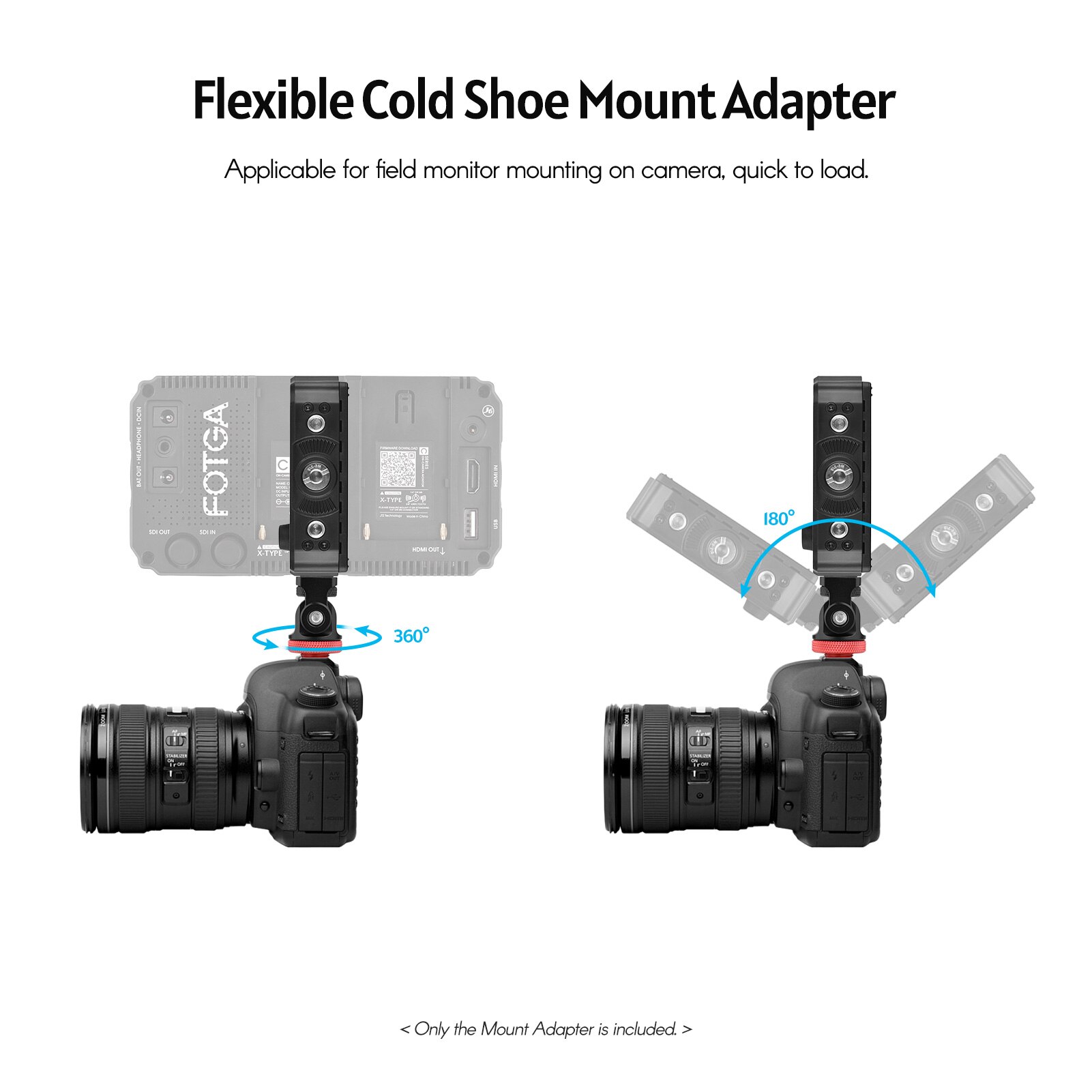 Andoer 360° Rotatable Camera Monitor Cold Shoe Mou... – Grandado