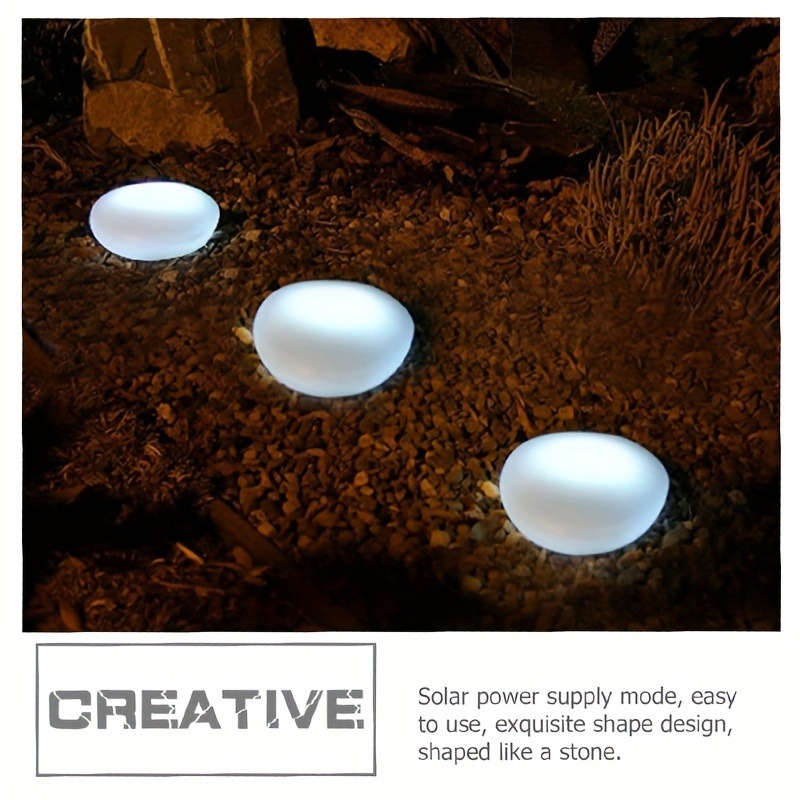 1 PC White Frosted Glass Solar Ground Lamp Outdoor... – Grandado