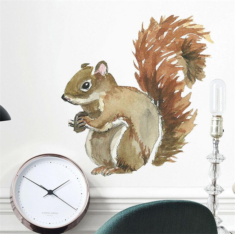 Cute squirrel Wall sticker for kids babyroom home ... – Grandado