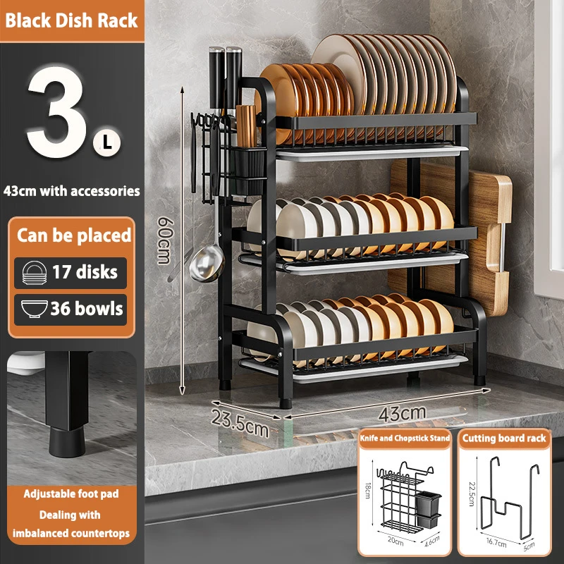 Kitchen Dish Rack Household Multi-Storey Bowls and... – Vicedeal