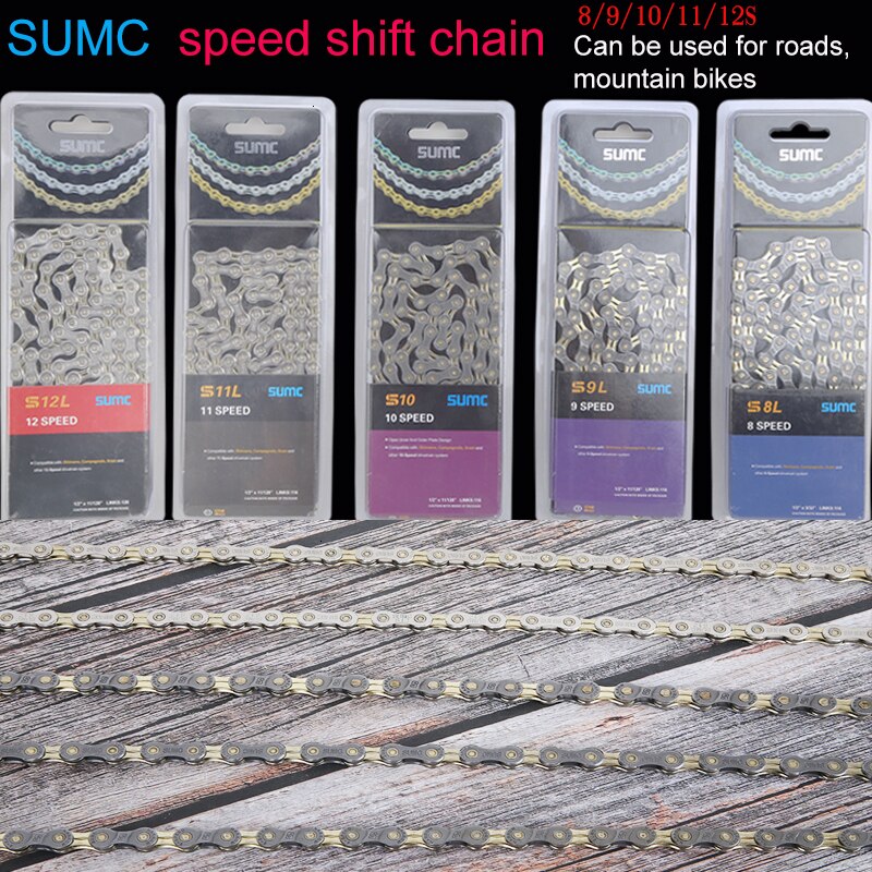 SUMC X8 X9 X9L Bike Chain 9S 10S 11S Gold and Silv... – Grandado