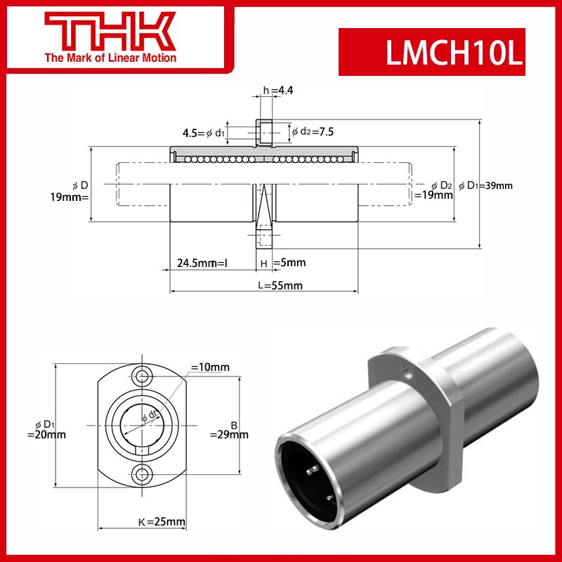 Original THK linear bushing with Circular Flange L... – Vicedeal