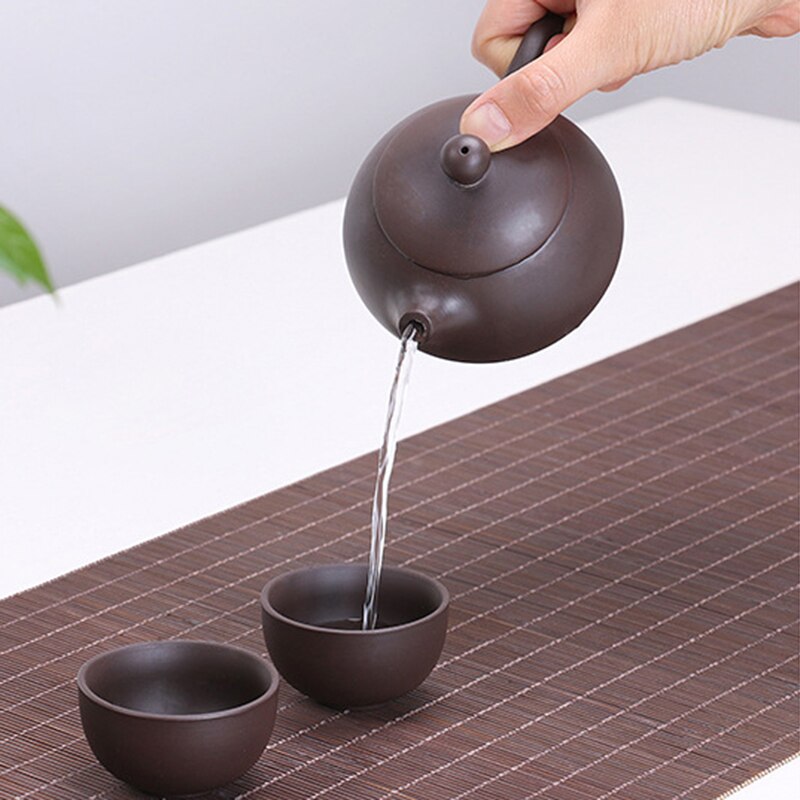 Purple sand tea set black/red ceramic kung fu Teap... – Grandado