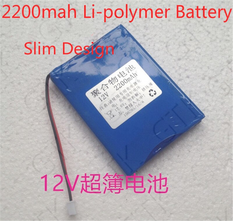 2200mah 12V lithium bateria DC 12V Li polymer batt... – Grandado