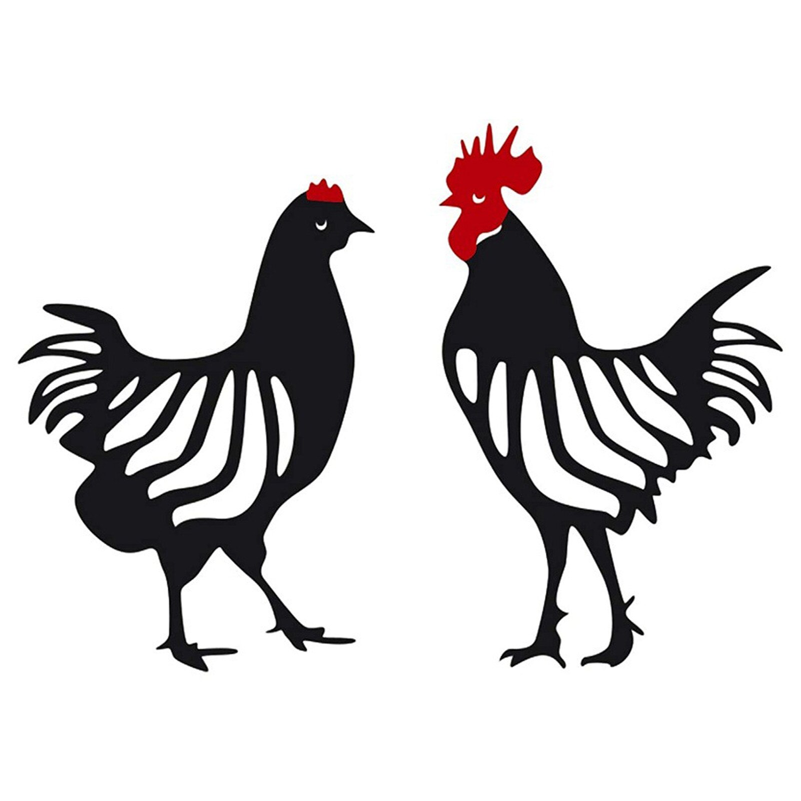 Chicken Garden Decoration Rooster Metal Animal Sil... – Grandado
