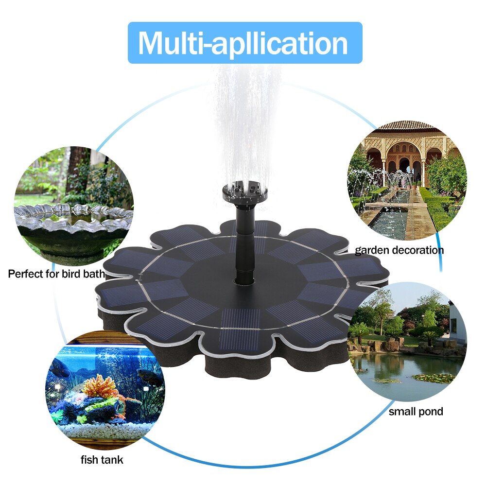 1,4 W 2,5 W Mini Solar brunnen Garten Pool Teich S... – Vicedeal