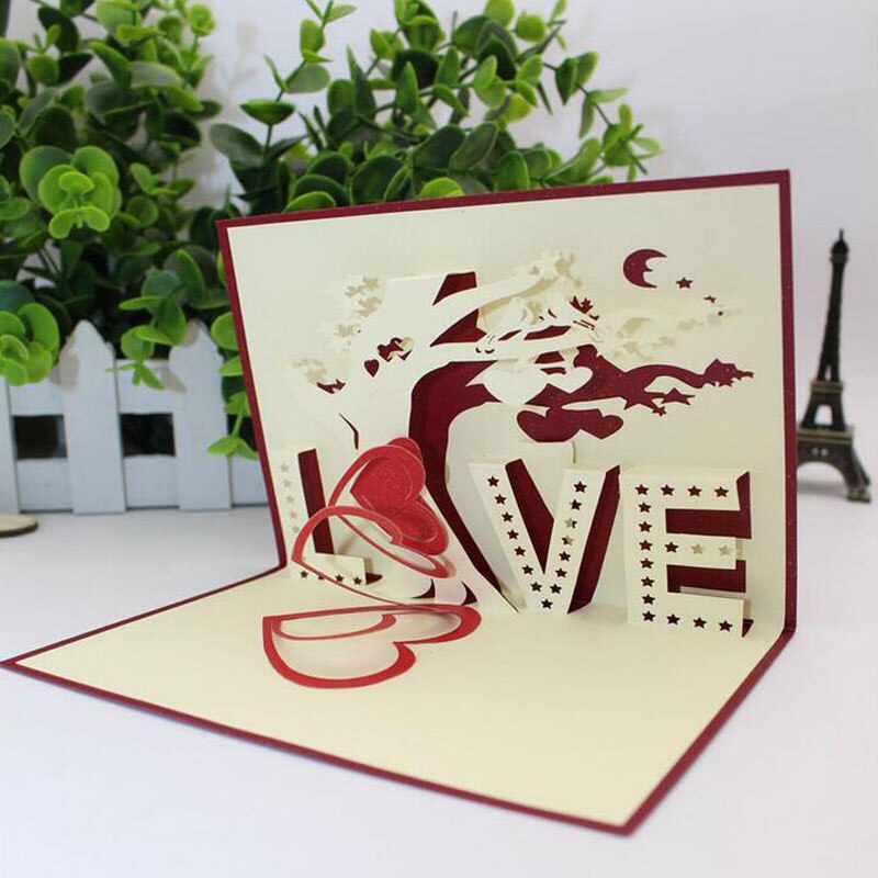 Love 3D Pop UP Cards Valentines Day Postcard with ... – Grandado