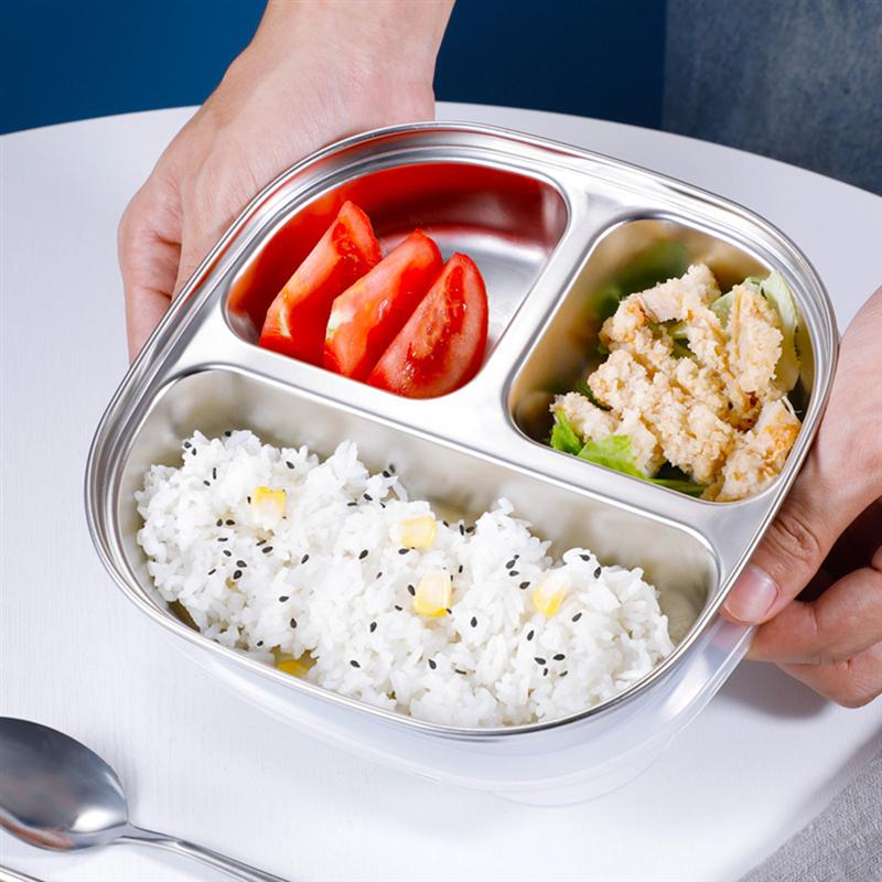 Stainless Steel Divided Plate Student Food Storage... – Grandado