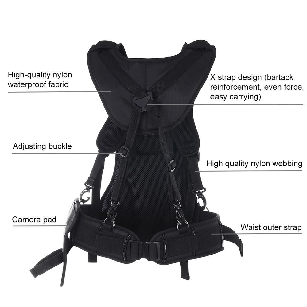 PULUZ Double Shoulders Padded Strap Camera Chest B... – Grandado