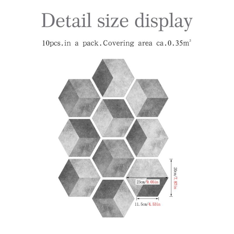 10pcs/set Floor Tiles Diagonal Wall Sticker Desk W... – Grandado