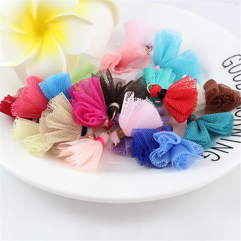 Colgante de Organza con flecos y borlas para DIY, ... – Grandado