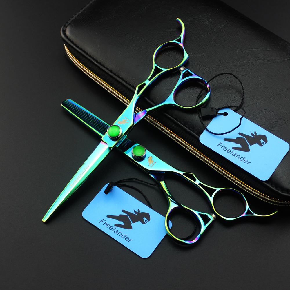 6 inch Japan 440c Steel hairdressing scissors Gree... – Vicedeal