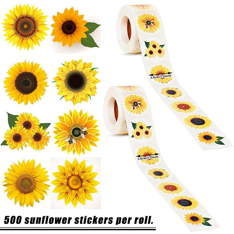 Sunflower Sticker,1000 Pieces 1.5 Inch Sunflower L... – Grandado