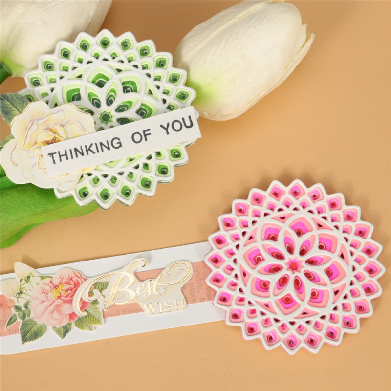 Inlovearts spets kant cirkel ram metall skärande f... – Grandado