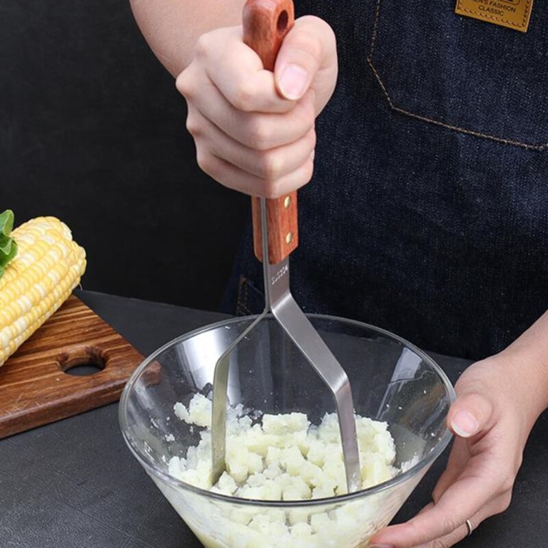 Stainless Steel Pusher / Potato Masher With Broad ... – Grandado